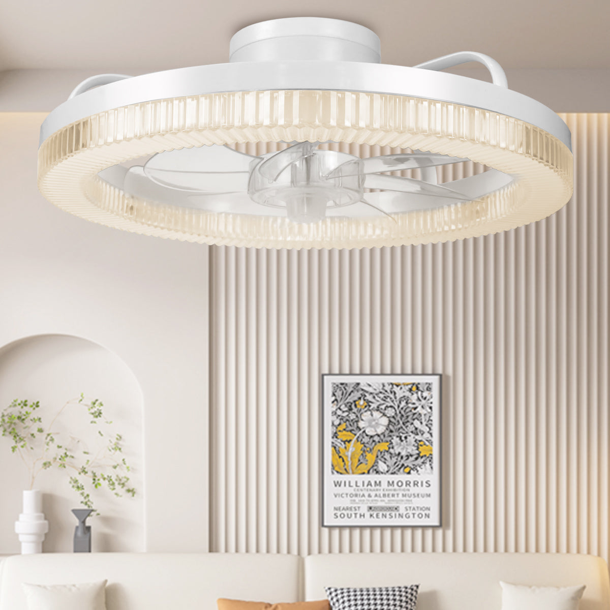 Ultra Low Profile Ceiling Fans with Lights and Remote Ultra Quiet 25 d ...