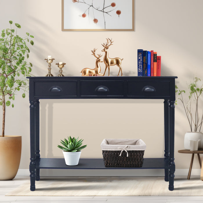Burlington Console Table with 3 Drawers 32 inch Tall 39 1 2 inch Wide 9 inch Deep
