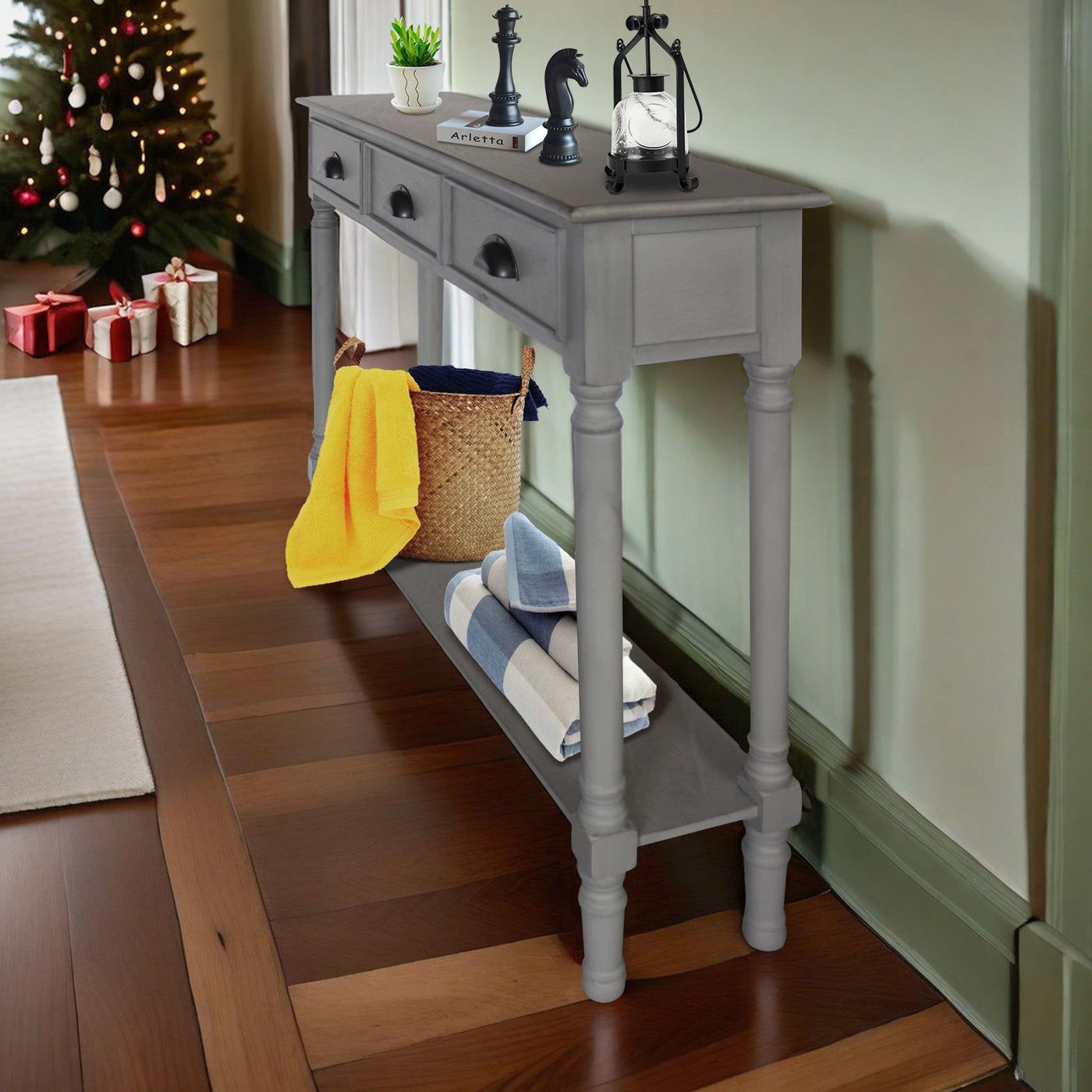 Burlington Console Table with 3 Drawers, 32-inch Tall, 39 1/2-inch Wid ...