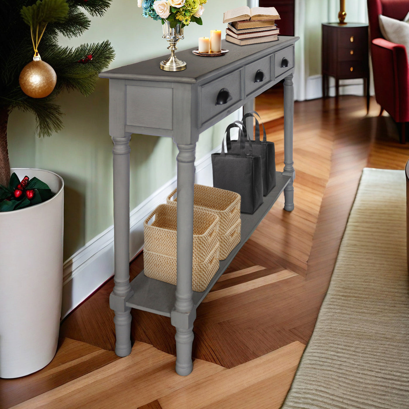 Burlington Console Table with 3 Drawers, 32-inch Tall, 39 1/2-inch Wid ...