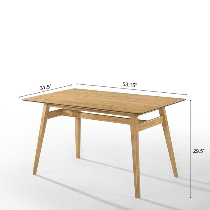 Urbanest Solid Wood Base Dining Table 53.15 Inch Kitchen Table with So ...