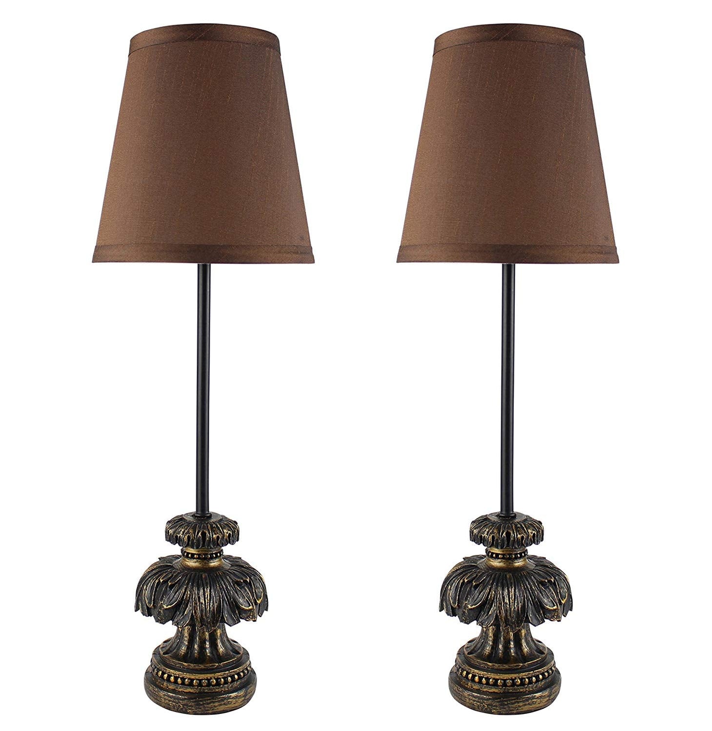 Set of 2 Bainbridge Mini Buffet Lamps with Shades — urbanest